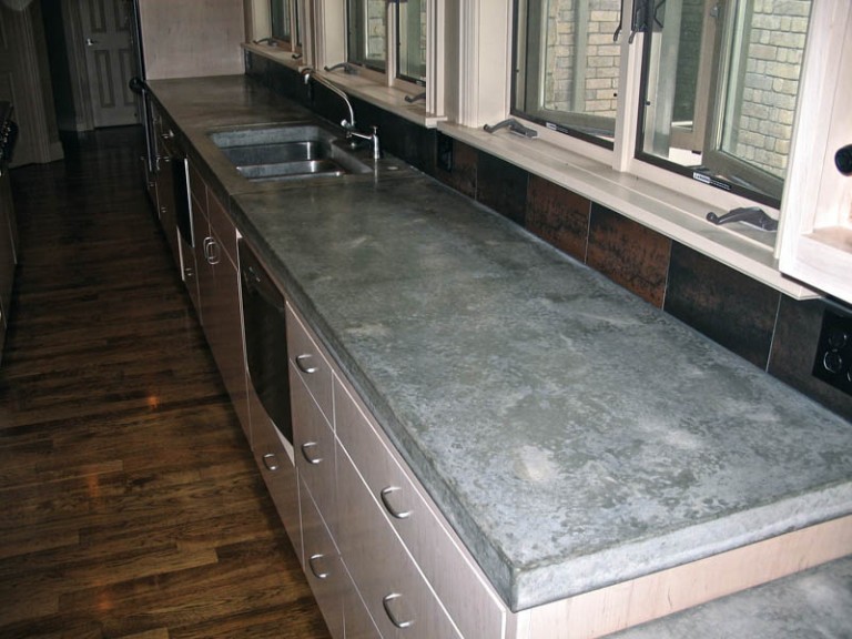 Kitchen_Countertop_Natural Grey Color (3) - Concrete Creations NWA